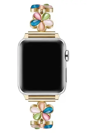 POSH TECH June Flower Apple Watch® Band - Gold Multi