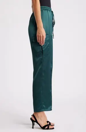 TAHARI ASL Satin Cargo Trousers