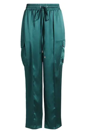 TAHARI ASL Satin Cargo Trousers