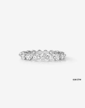 Ring Concierge Single Prong Diamond Band Wedding Band - Platinum