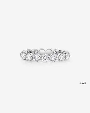 Ring Concierge Single Prong Diamond Band Wedding Band - Platinum