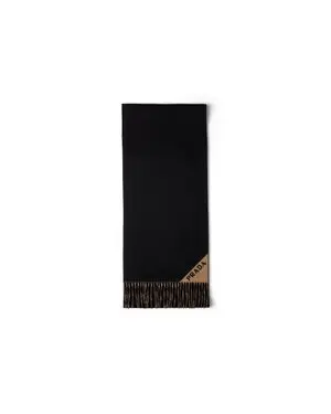 Prada Double Cashmere Scarf - Black