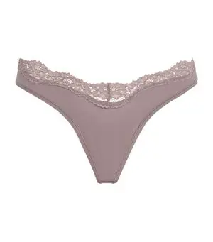SKIMS Lace-trim Fits Everybody Dipped Thong Multi