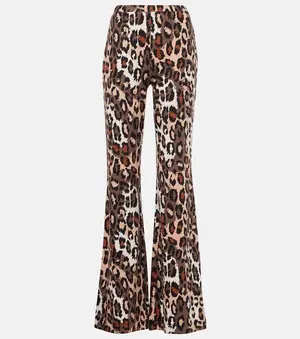 Diane Von Furstenberg Leopard-print Flared Pants