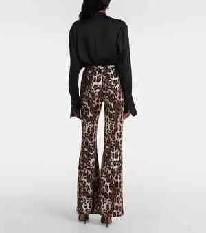 Diane Von Furstenberg Leopard-print Flared Pants