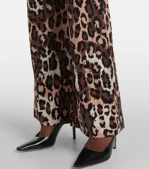 Diane Von Furstenberg Leopard-print Flared Pants