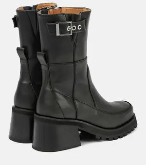 GANNI Faux Leather Ankle Boots