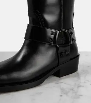 Valentino Garavani Rockstud Leather Boots