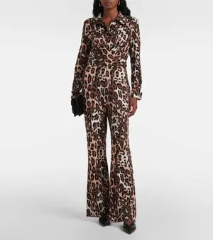 Diane Von Furstenberg Michele Leopard-print Jumpsuit