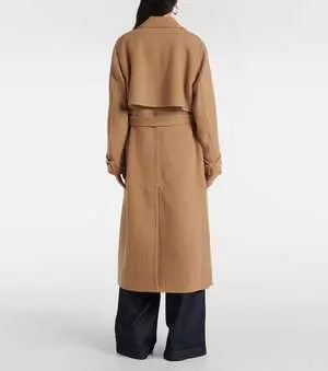 Vince Belted Double-breasted Wool-blend Coat