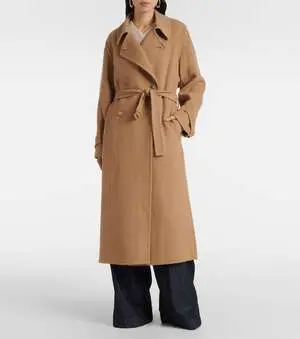 Vince Belted Double-breasted Wool-blend Coat