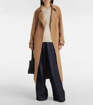 Vince Belted Double-breasted Wool-blend Coat