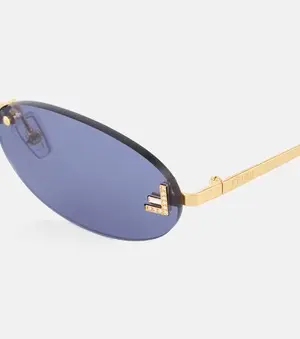 Fendi First Crystal Embellished Sunglasses - Blue