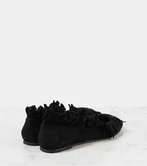 Alaïa Petal Suede Ballet Flats