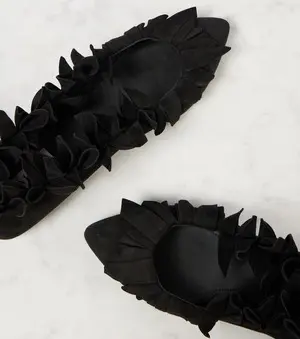 Alaïa Petal Suede Ballet Flats