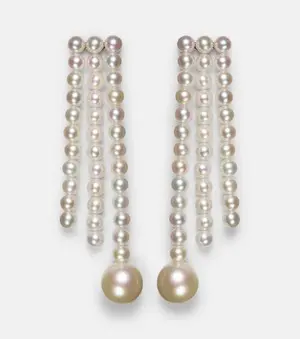 Sophie Bille Brahe La Valse 14kt Yellow Earrings With Pearls - Gold