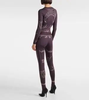 MARINE SERRE Printed Jersey Tights