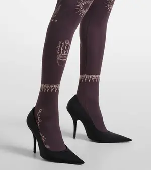 MARINE SERRE Printed Jersey Tights