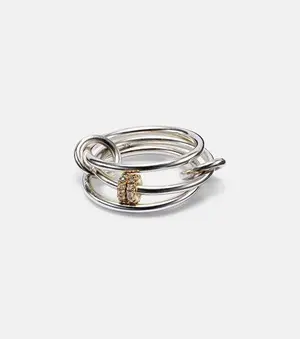 SPINELLI KILCOLLIN Linked Rings With Diamonds - Silver