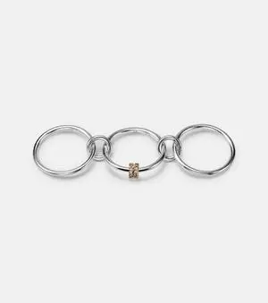 SPINELLI KILCOLLIN Sterling And 18kt Gold Linked Rings With Diamonds