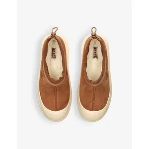 UGG Logo-embossed Suede Slippers - Beige Comb