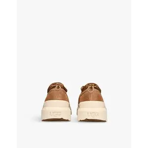 UGG Logo-embossed Suede Slippers - Beige Comb