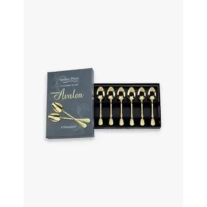 ARTHUR PRICE Avalon Set Of Six Pvd-coated Stainless-steel Teaspoons Champagne