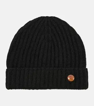 GOD'S TRUE CASHMERE Molly Hogan Ribbed-knit Beanie - Black