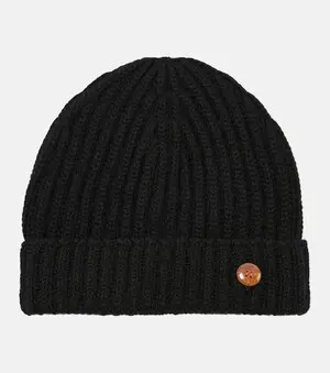 GOD'S TRUE CASHMERE Molly Hogan Ribbed-knit Beanie - Black