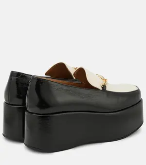 GANNI Faux Leather Platform Loafers