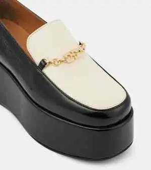 GANNI Faux Leather Platform Loafers