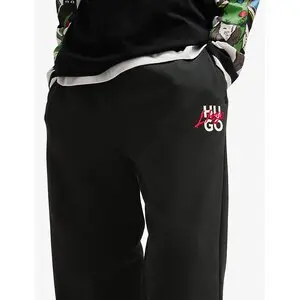 Hugo Logo-print Drawstring-waist Cotton-jersey Jogging Bottoms