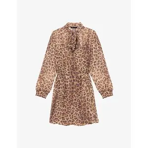 Maje Leopard-print Mini Dress