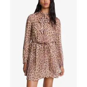 Maje Leopard-print Mini Dress