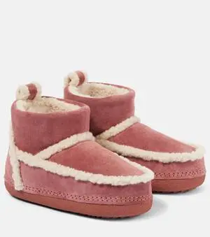Inuikii Classic Shearling-trimmed Suede Boots