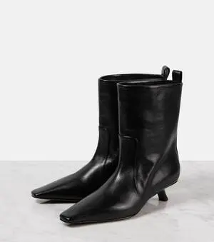 Brunello Cucinelli Leather Ankle Boots - Black