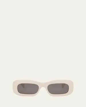 Celine Celine Bold 3 Dots Rectangle Sunglasses Ivory