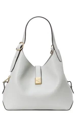 Kate Spade New York Deco Pebbled Leather Shoulder Bag - Stone Path