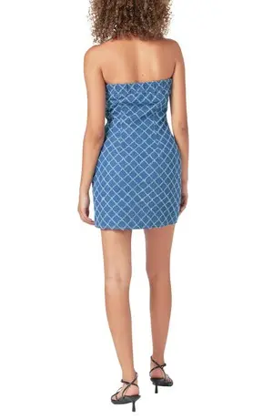 Endless Rose Distressed Button Front Minidress
