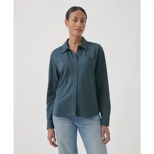 PACT Organic Cotton Slub Long Sleeve Button-up