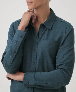 PACT Organic Cotton Slub Long Sleeve Button-up