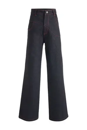 JENDUE Davidson Cross Line Pants - Deep Blue