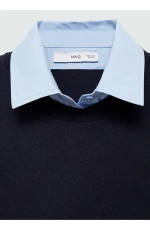 Mango Fede Mixed Media Sweater