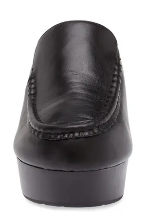 CHOCOLAT BLU Gemm Platform Loafer Mule - Black Leather