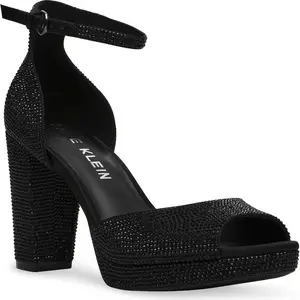 Anne Klein Vista Platform Sandals - Black Crystal