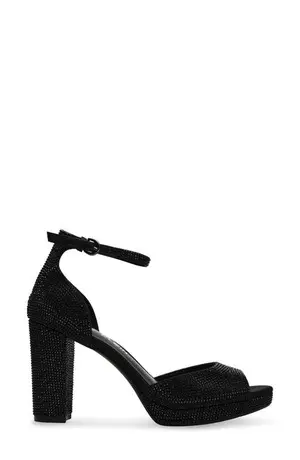Anne Klein Vista Platform Sandals - Black Crystal