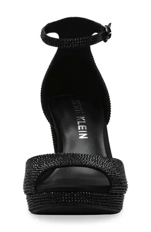 Anne Klein Vista Platform Sandals - Black Crystal