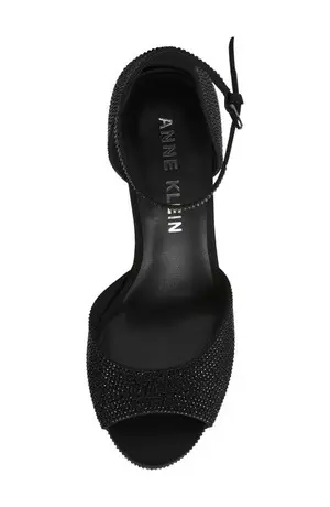 Anne Klein Vista Platform Sandals - Black Crystal