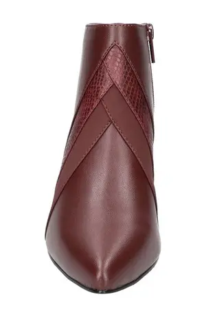EASY WORKS BY EASY STREET Falcon Pointed Toe Bootie - Burgundy