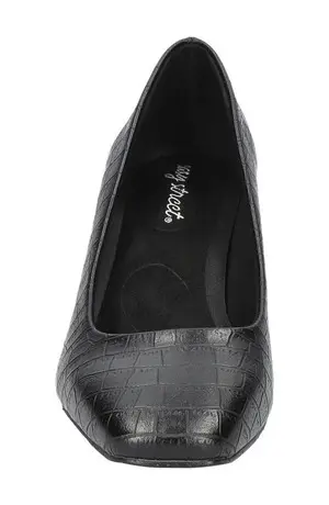 EASY WORKS BY EASY STREET Poet Pump - Black Croco